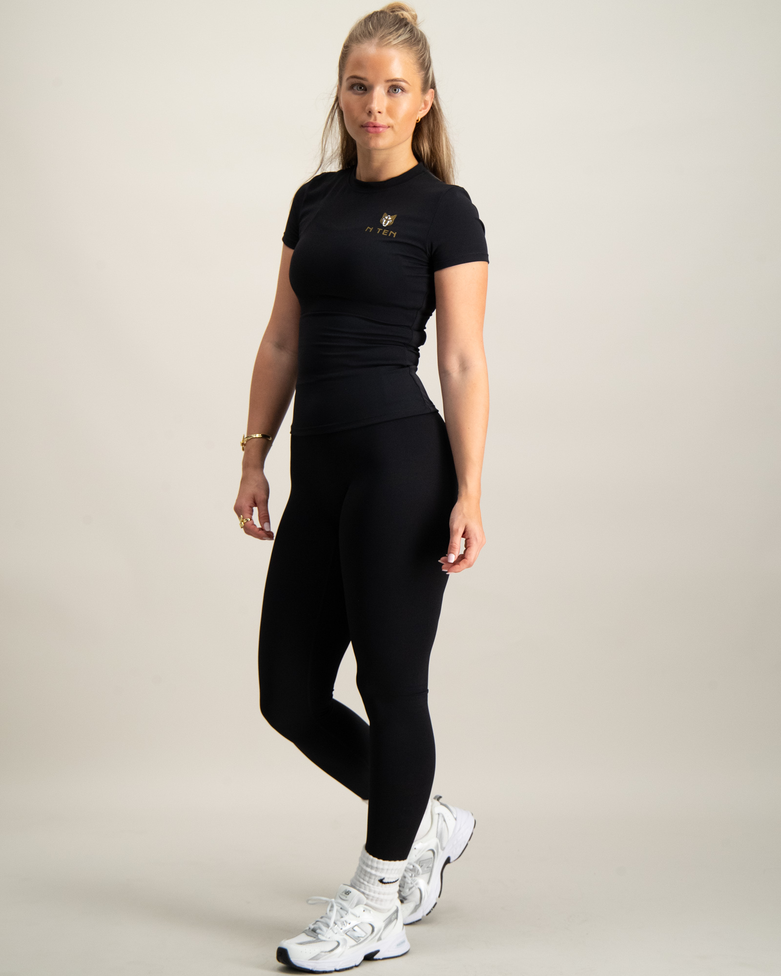 Sasha scrunch tights svart - N TEN